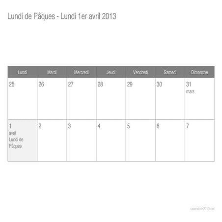 Calendrier 2013 | PDF