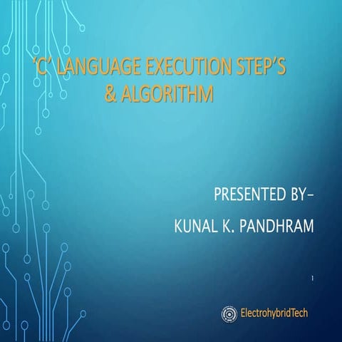 C Program Execution And Algorithm Pptx Programming Languages 8424