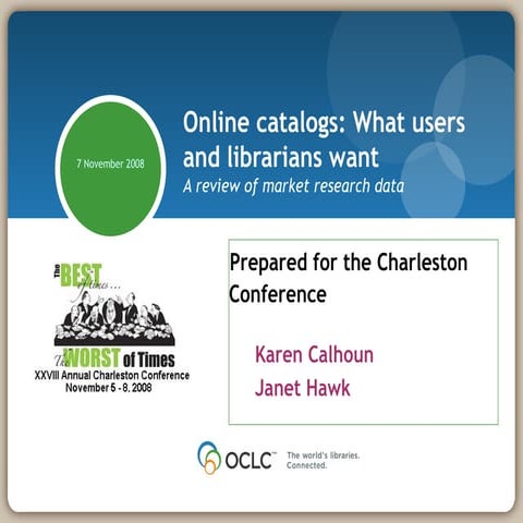 Online Catalogs: What Users and Librarians Want | PPT