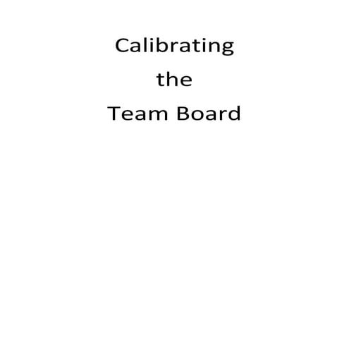 Calibrating the team board | PDF