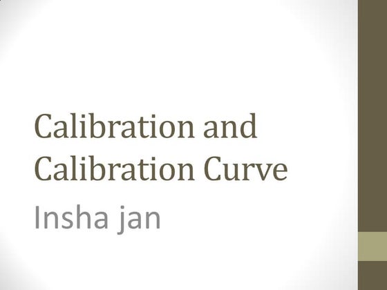 Overview of Instrument Calibration | PPT