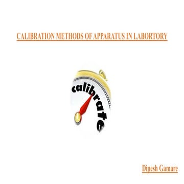 CALIBRATION METHODS OF APPARATUS IN LABORTORY.pptx | Science