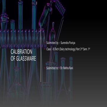 Calibration of Glassware in laboratory | PPTX