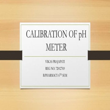 CALIBRATION OF pH METER | PPTX