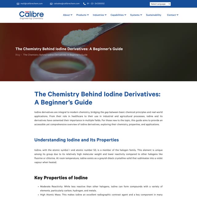 Unveiling Iodine’s Role in Modern Science | PDF
