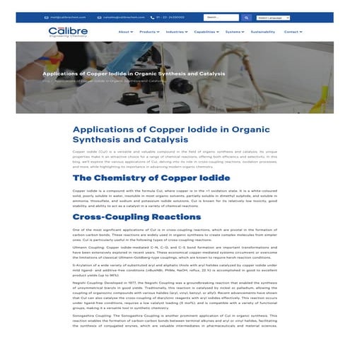 Revolutionising Organic Synthesis with Copper Iodide Catalysis | PDF