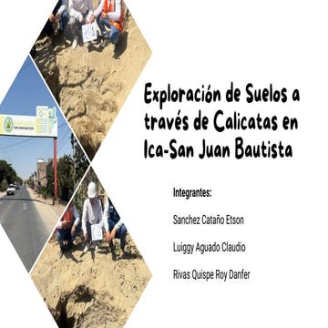 Calicata - grupo 7 - EXPLORACION DE CALICATAS - DRA. VANESSA CANCHO ...