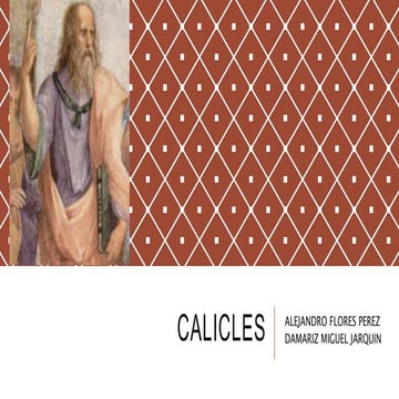 Calicles | PPT