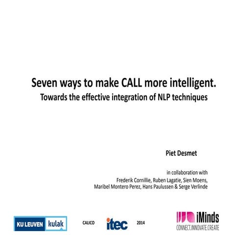 Calico 2014 intelligent call - def | PPT