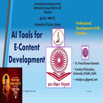 AI Tools for E-Content Development: Professional Development of HE ...