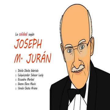 Joseph juran aportaciones al control de la calidad | PDF