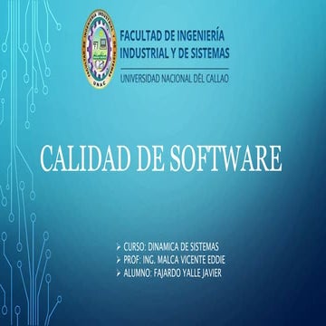 Calidad de software(DIAGRAMA CAUSAL) | PPTX | Computing | Technology & Computing