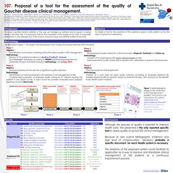 Proposal of a tool for the assessment of the quality of Gaucher disease ...