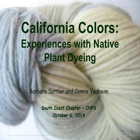 California colors natural dyes - 2014 | PDF