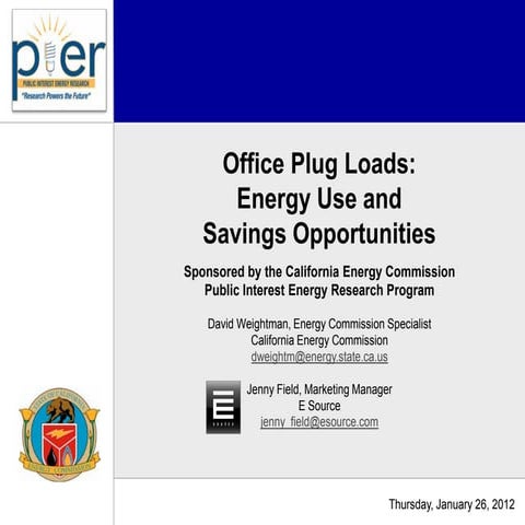 Office Plug Loads: Energy Use and Savings Opportunities | PDF