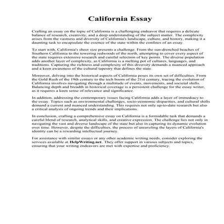 California Essay | PDF