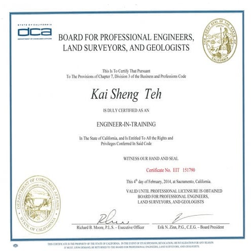 California Engineer-in-Training | PDF