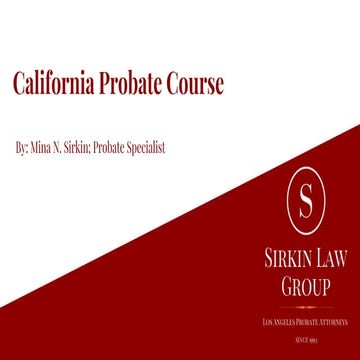 California Probate Course | PDF