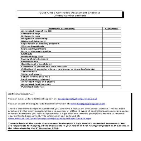 CA limited control checklist | PDF