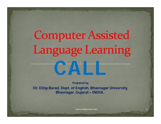 Ppt Computer Assisted Language Learning Ppt