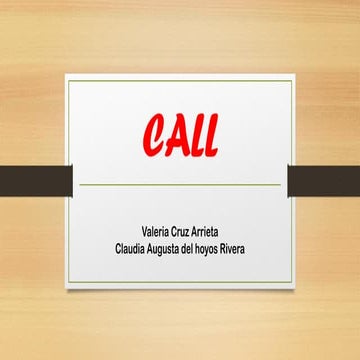 ¿What is CALL? | PPT