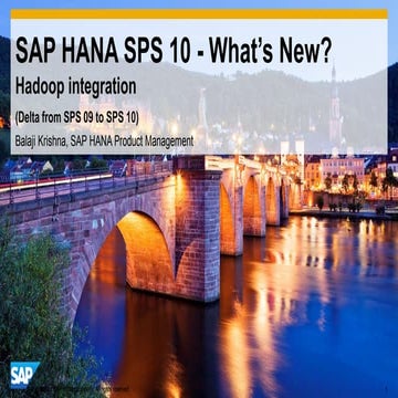 SAP HANA SPS10- Hadoop Integration | PPT