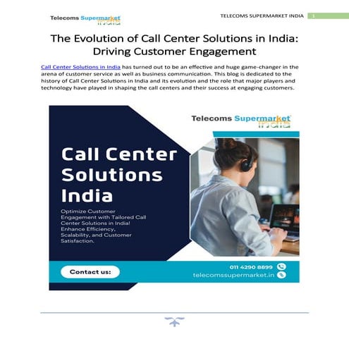 Call Center Solution Providers In India Pdf