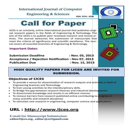 Call for paper1 ijces | PDF