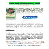 Call For Paper 2022 | IJMM Journals By INNSpub | PDF