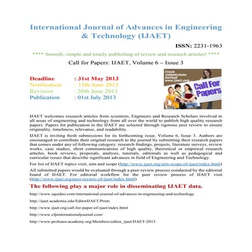 Call for papers journal | PDF