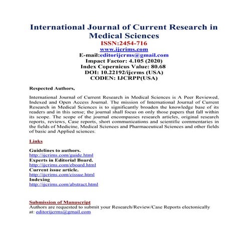 IJCRMS JOURNAL - CALL FOR PAPERS - DECEMBER 2020 | PDF