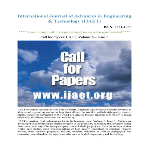 Call for papers journal | PDF