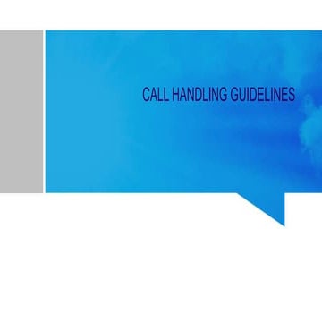 Call handling guidelines | PPTX