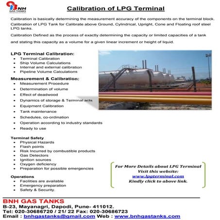 Callibration of LPG Terminal | PDF