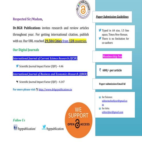 Call for Papers - September Edition 2018 | PDF | Publishing Industry ...