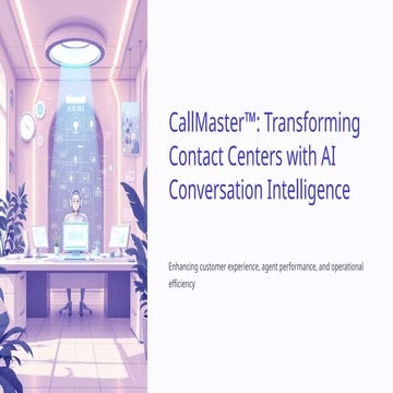 CallMaster™: Leveraging AI Conversation Intelligence to Revolutionize ...