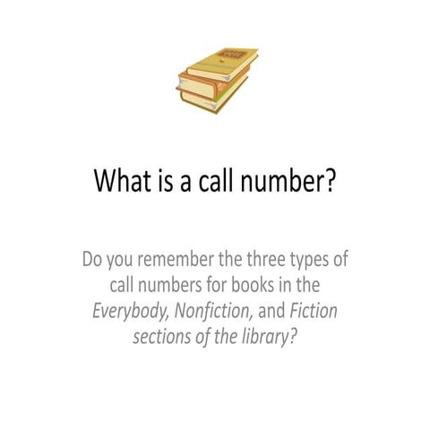 Call numbers arthur | PPTX | Fiction | Books and Literature