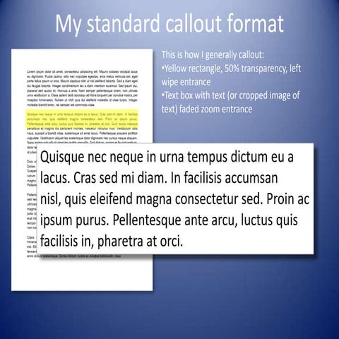 Call out sample | PPT