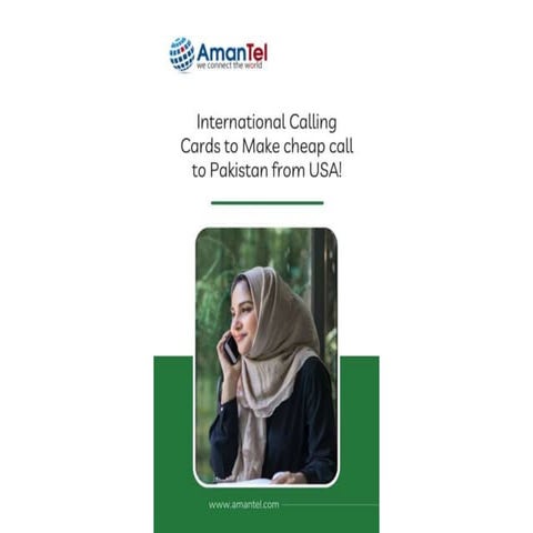 Call Pakistan - Cheap Calls from AmanTel! | PPT