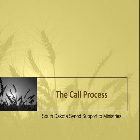 South Dakota Synod Call Process-Revised | PPT