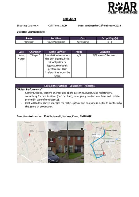 Location scouting sheet 4 | DOCX