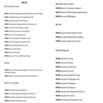 Call sheet and shot list | PPT