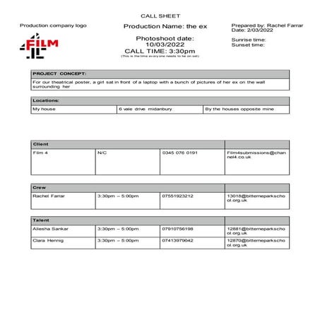 Call sheet for word 3.docx