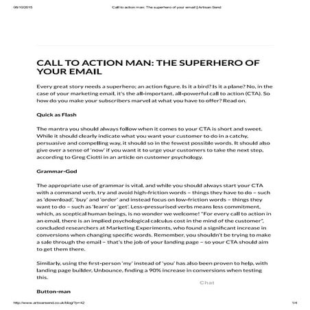 Call to action man: The superhero of your email | PDF