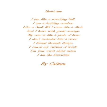 Callum's hurricane poem | PDF | Weather | Science