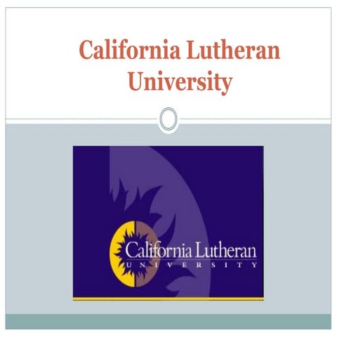 Cal lutheran university | PDF