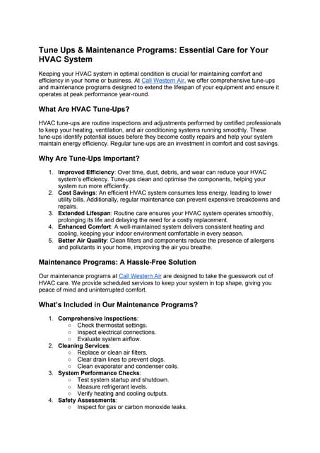 HVAC operation and Maintenance | PPT