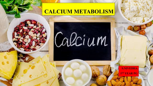 CALCIUM METABOLISM | PPTX