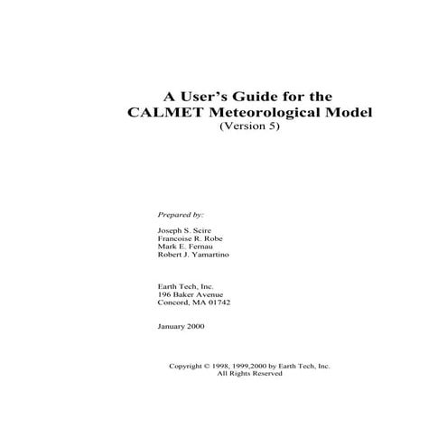 Calmet users guide | PDF