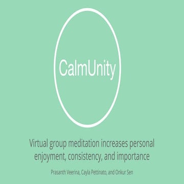 CalmUnity | PDF
